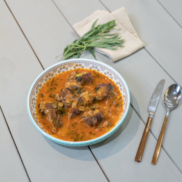 Goat Meat Stew with African Basil (revised) - Blue Fufu