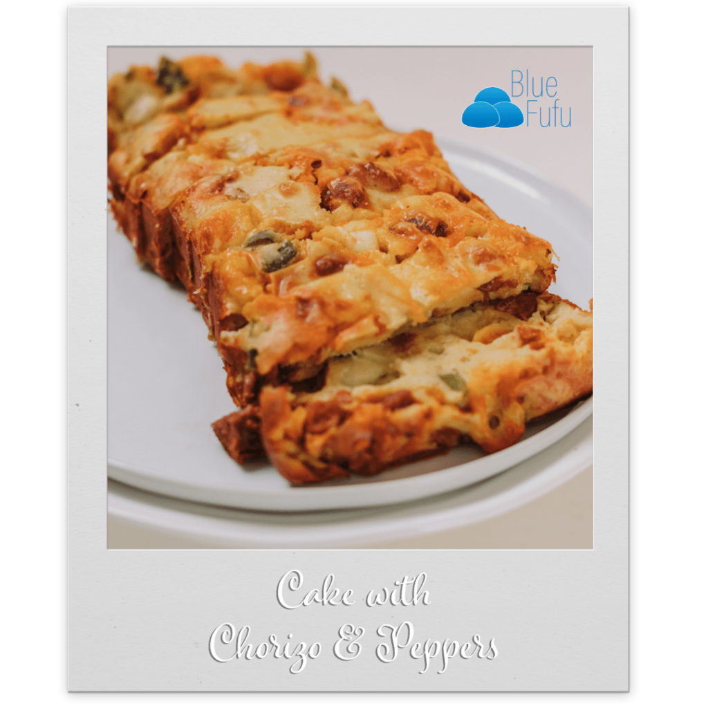 Savory cake with chorizo and peppers - Blue Fufu